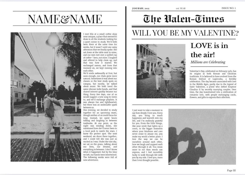 Downloadable Newspaper Template - Etsy