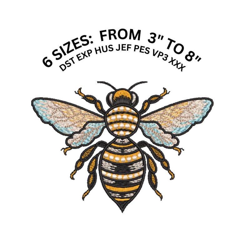 Bee Embroidery - Etsy