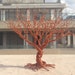 Copper Minimal Wire Art Tree Sculpture, Warm Gold Miniature Art Statue ...