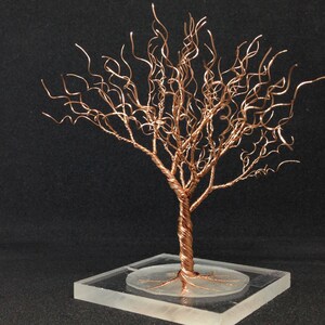 Copper Wire Tree Art Statue, Minimal Miniature Wire Tree of Life ...