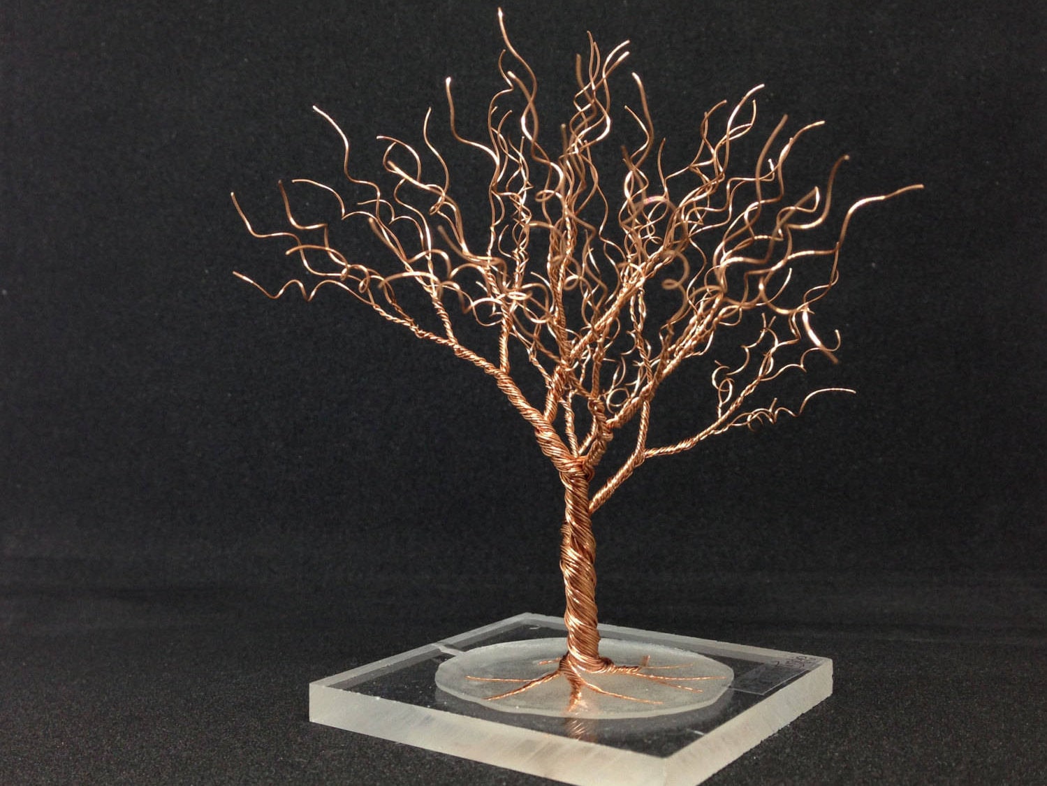 Copper Wire Tree Art Statue, Minimal Miniature Wire Tree of Life ...