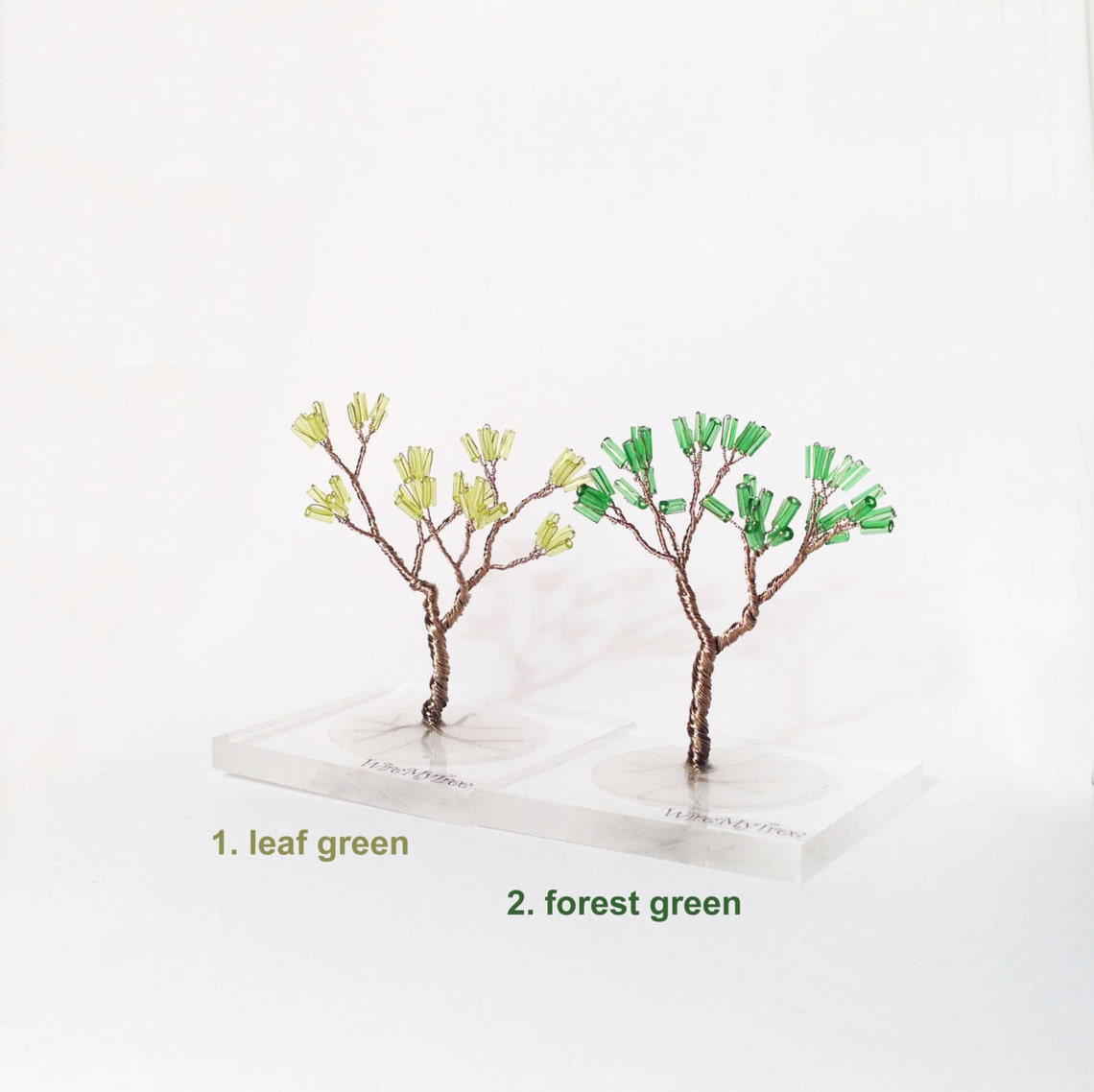 Green Joshua Art Tree Statue Resin Plexi Base, Yucca Palm Tree Minimal ...