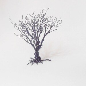 Dark Blue Wire Tree, Minimal Art Statue, Miniature Home Decoration ...
