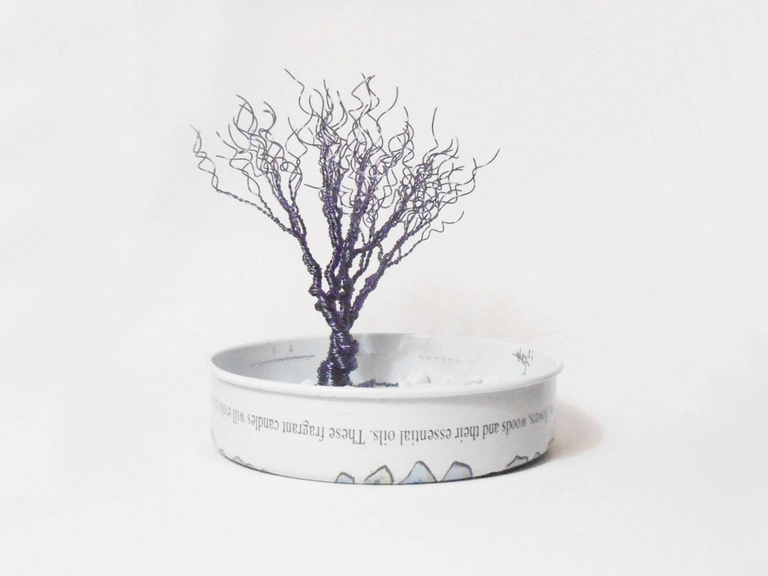 Dark Blue Wire Tree, Minimal Art Statue, Miniature Home Decoration ...