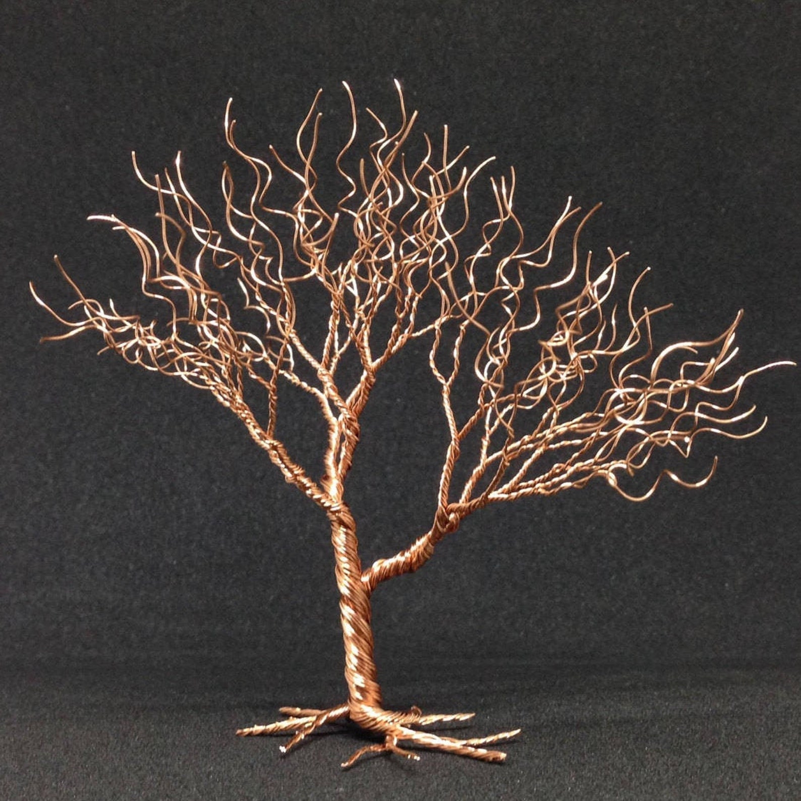 Miniature Wire Tree Art Statue, Customisable Minimal Wire Tree of Life ...
