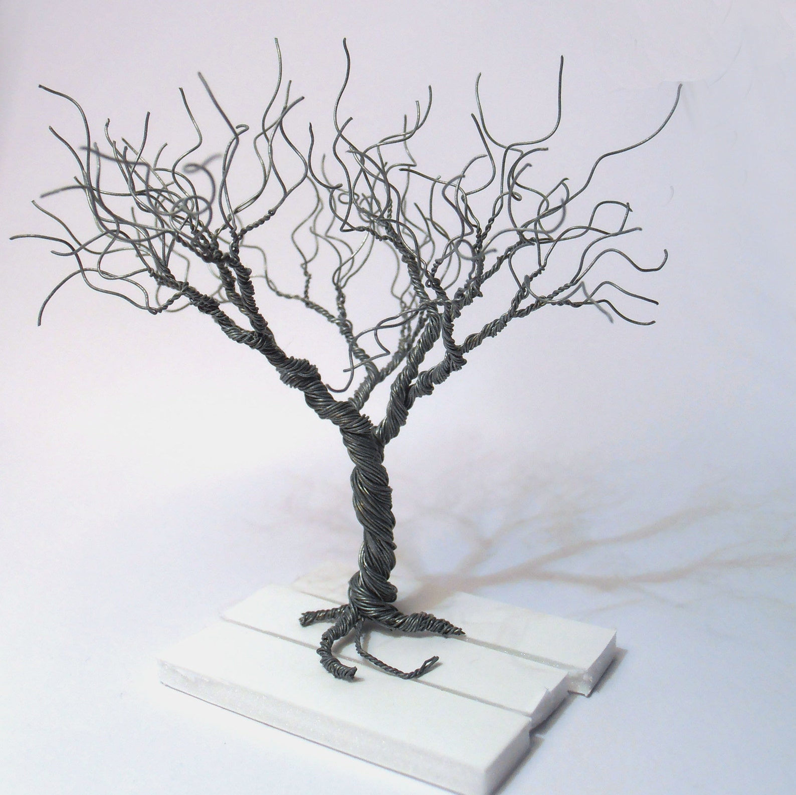 Wire Tree Art Statue Set of 2, Silver Copper Black Brown Minimal ...