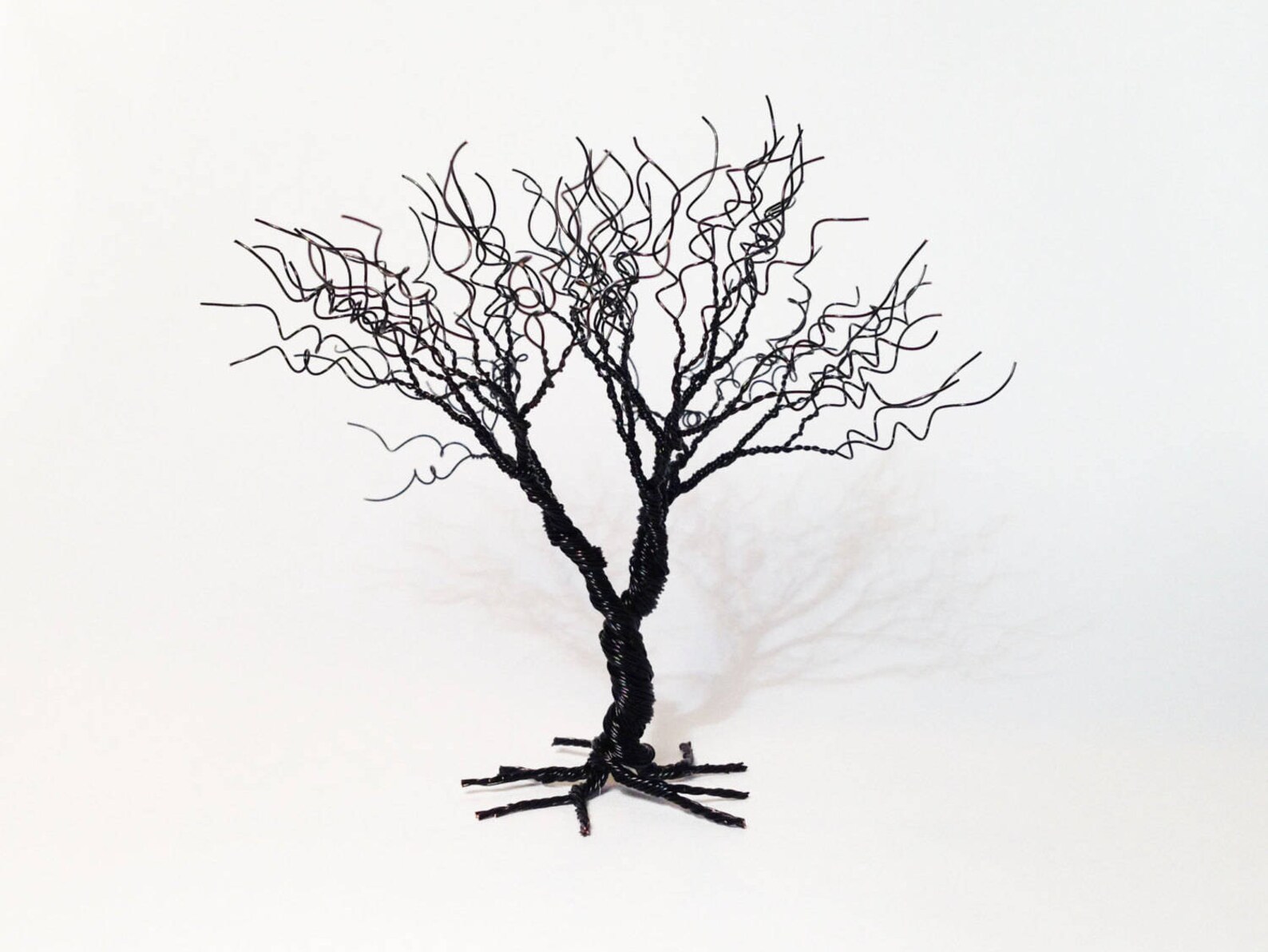 Black Minimal Art Wire Tree Statue, Creepy Spooky Miniature Home ...