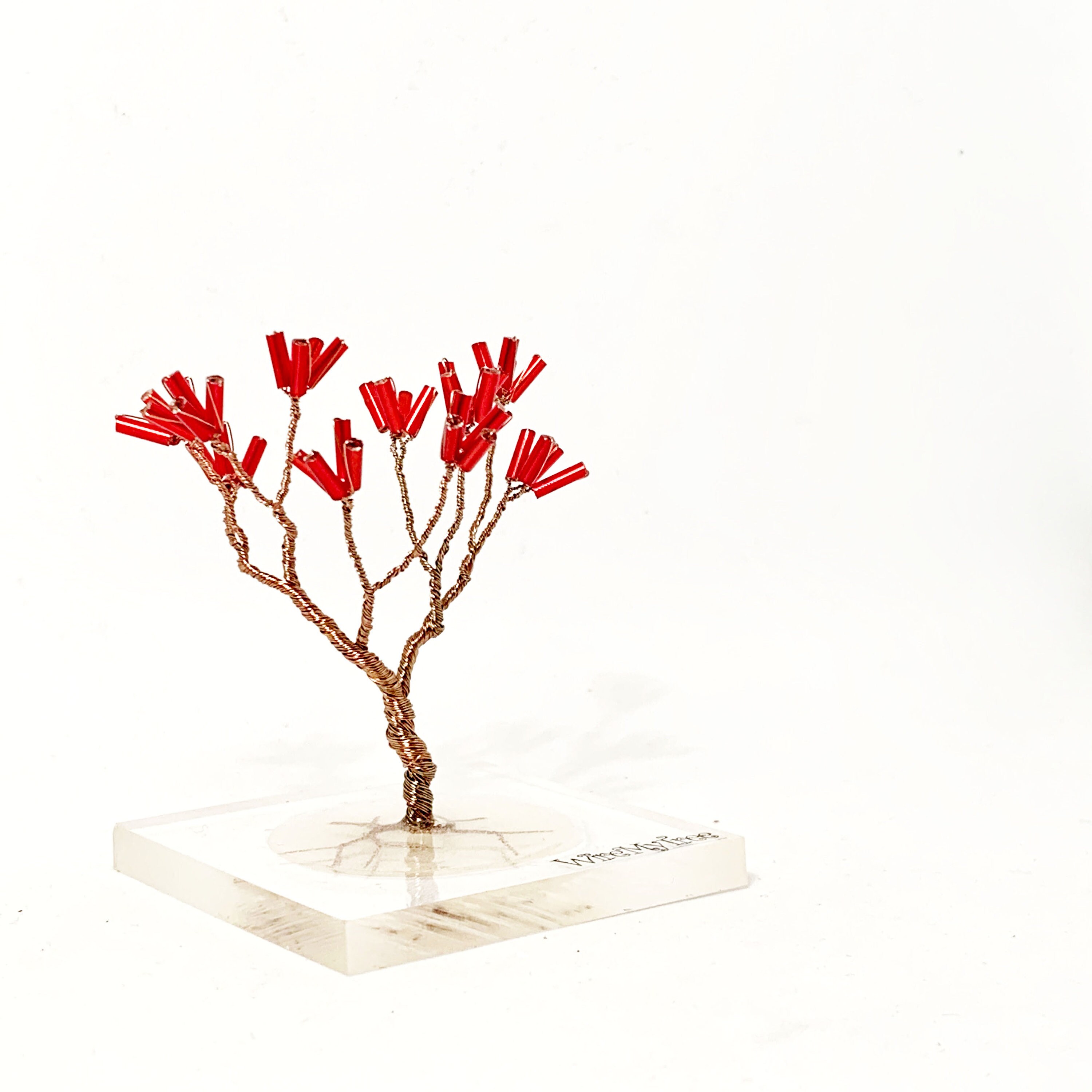 Red Joshua Wire Tree of Life Minimal Valentine Home Decor - Etsy