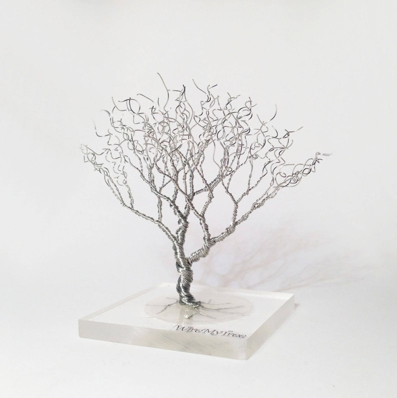 Wire Tree, Silver Plated Copper Wire, Minimalistic Decor - Etsy