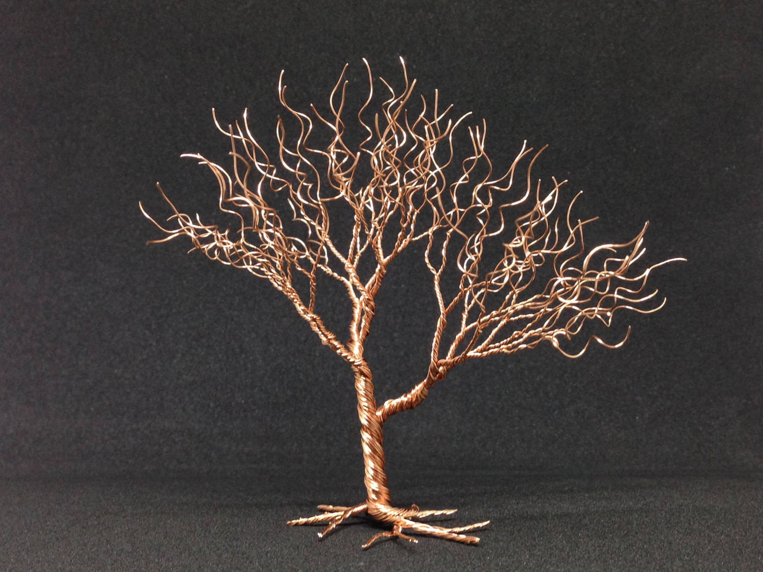 Copper Wire Tree Art Statue, Minimal Miniature Wire Tree of Life ...