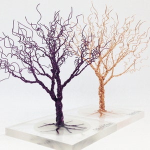 Copper Wire Tree Art Statue, Minimal Miniature Wire Tree of Life ...