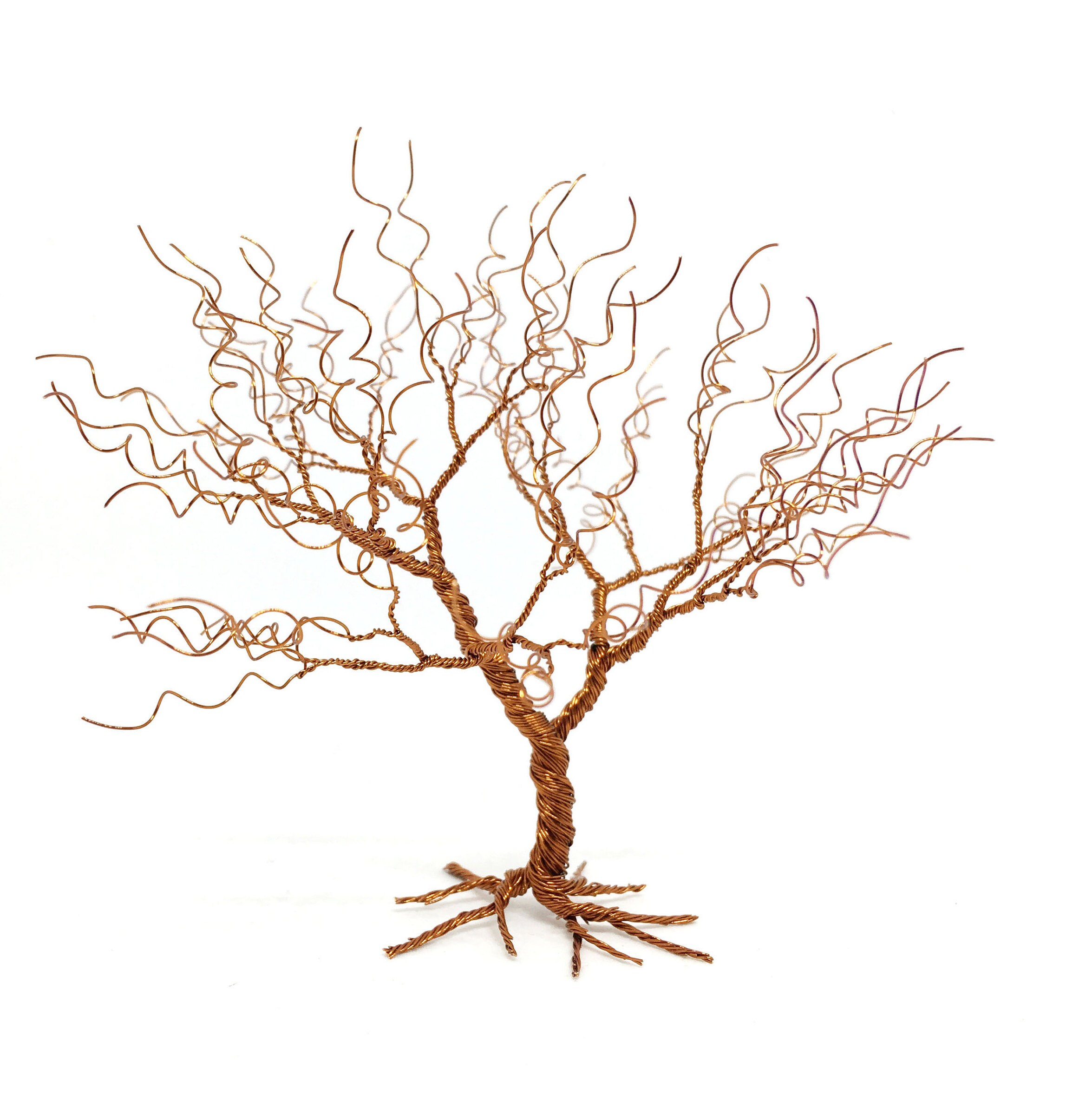 Wire Tree Art Statue Set of 2, Silver Copper Black Brown Minimal ...