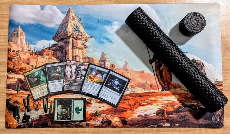 3D Printable Playmat Case – Dragon Scale Design, Screw-together Tube ...