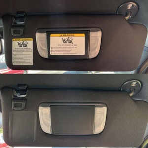 Toyota Tacoma Visor Warning Label Blackout Vinyl Decals – Driver ...