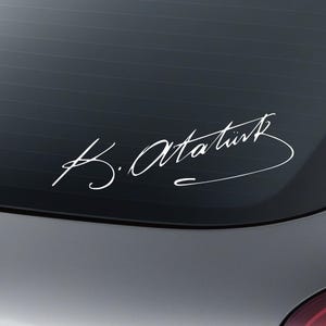 Kemal Atatürk Signature Vinyl Decal – Founder of Turkey Car, Laptop ...