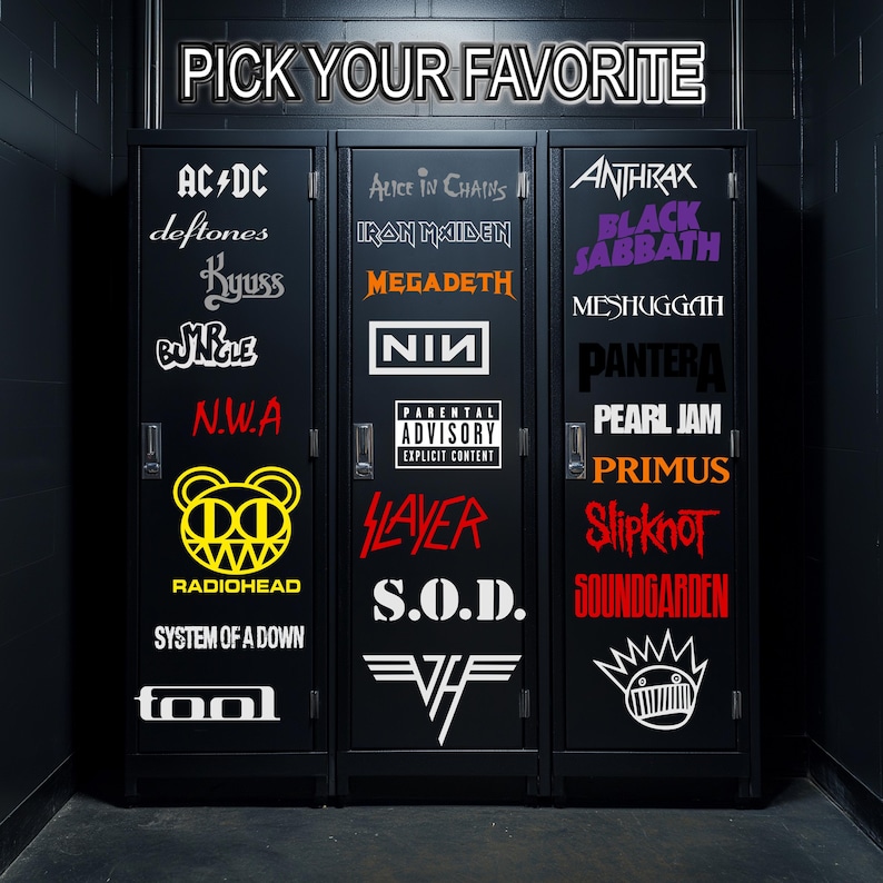 Custom Band Logo Vinyl Decal | Your Favorite Band Sticker in Any Size ...