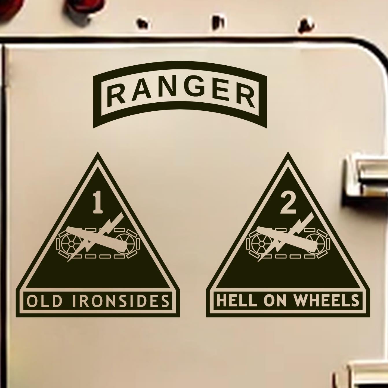 Custom US Army Unit Vinyl Decals - Infantry, Armored, Airborne & Ranger ...