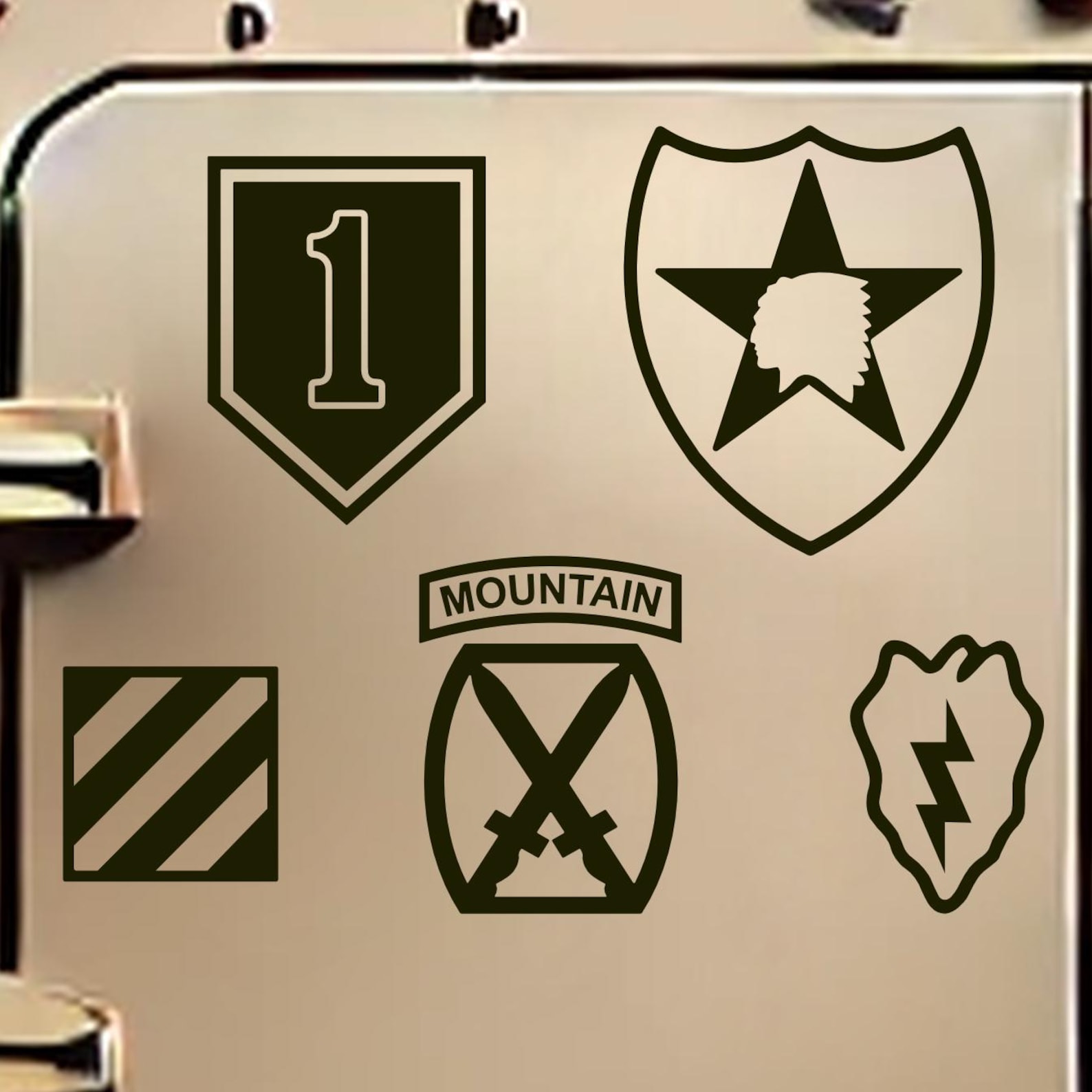 Custom US Army Unit Vinyl Decals - Infantry, Armored, Airborne & Ranger ...