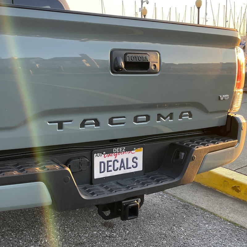 Tacoma Red Tailgate Letters - Etsy