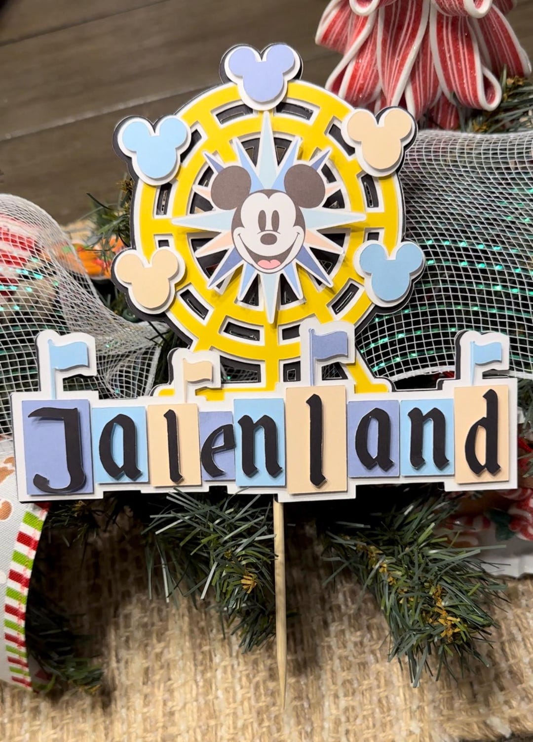 Mickey Mouse Disneyland Cake Topper - Etsy