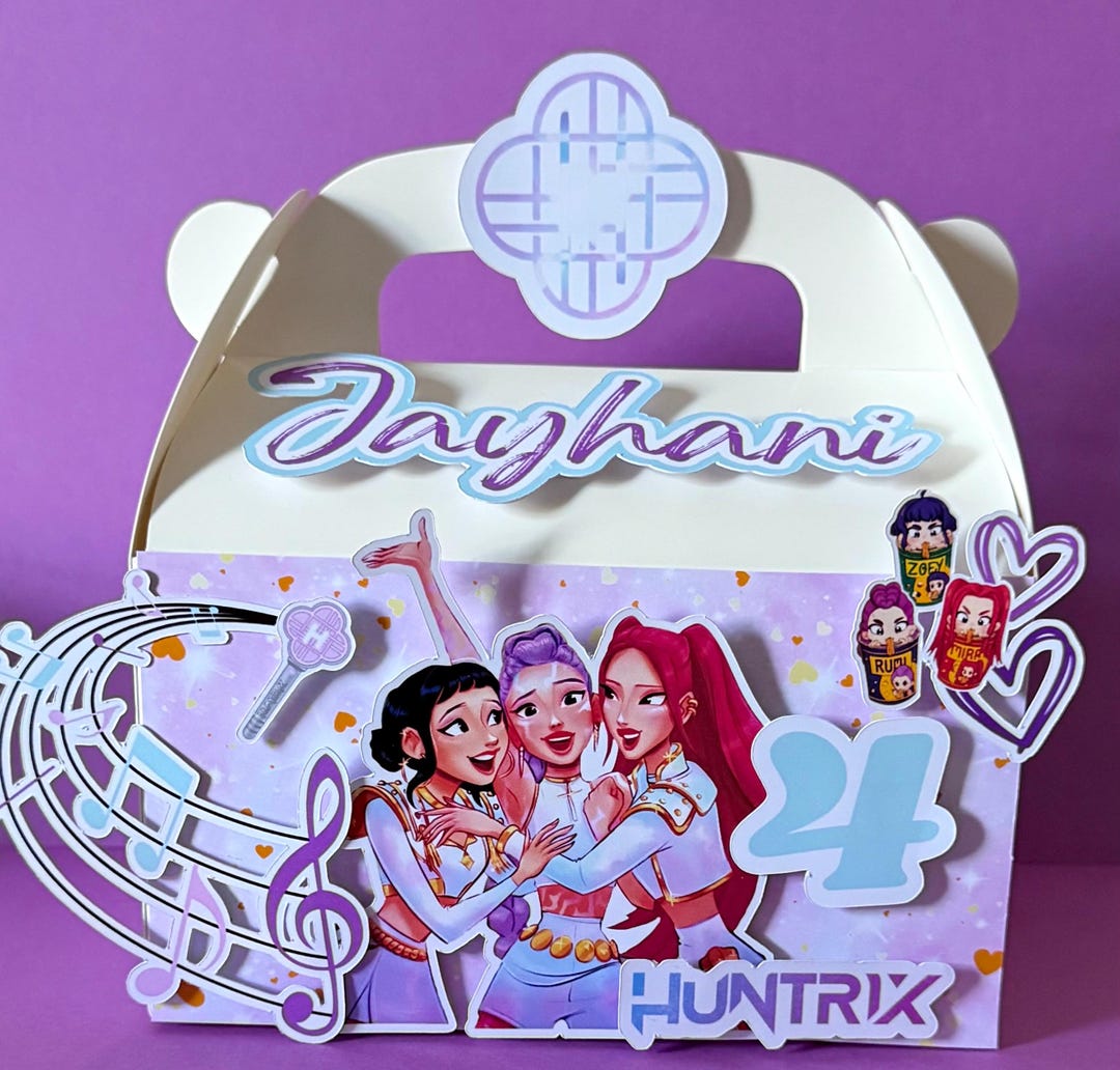 Huntrix K-pop Treat Box | Personalized Birthday Party Favor - Etsy