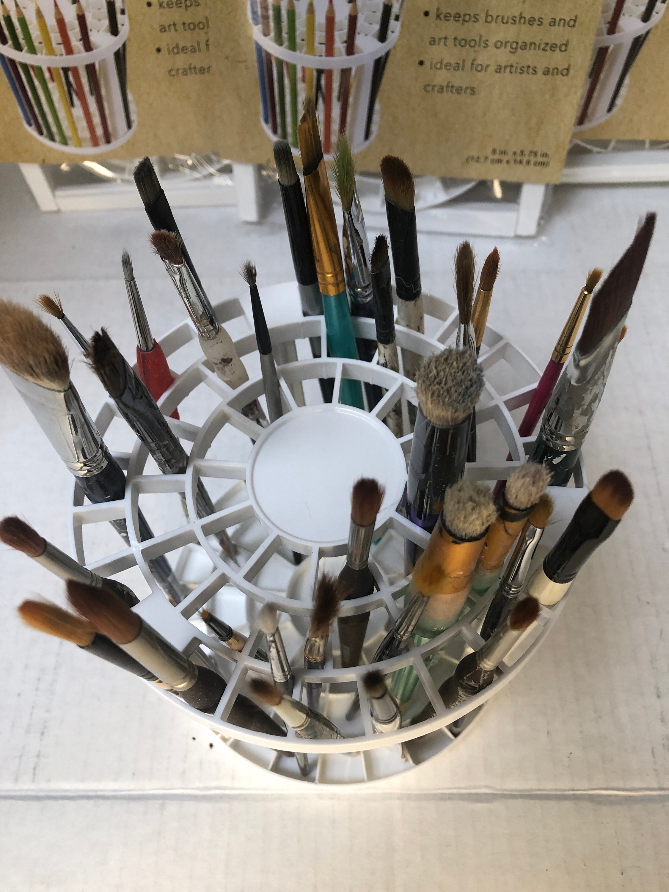 Paint Brush Organizer New in Package Knitting Needle Organizer Pen ...