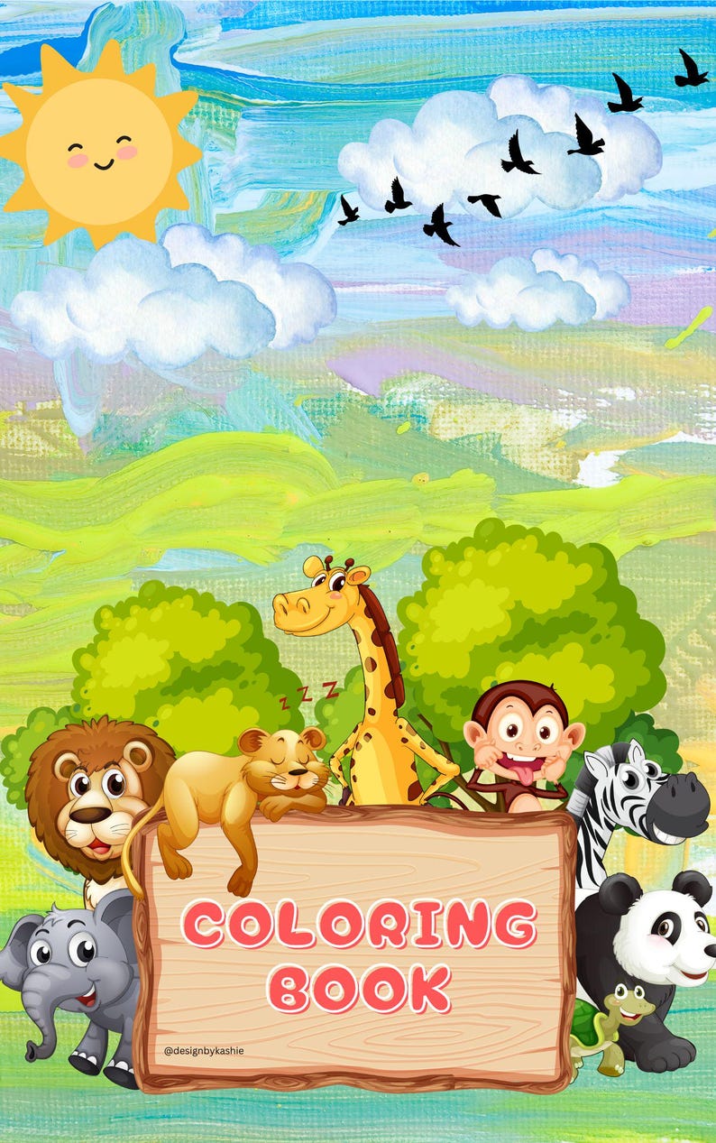 Coloring Book Cover - Etsy