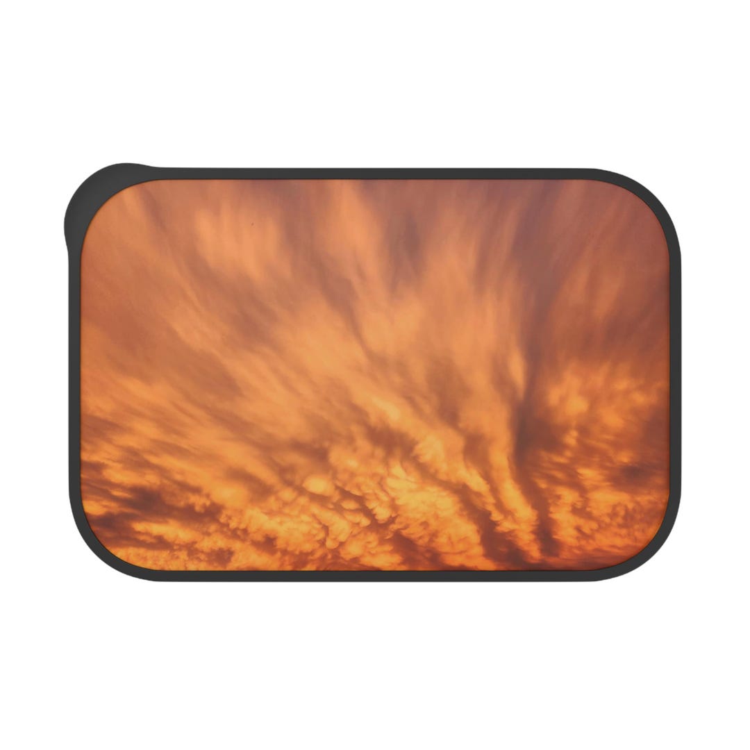 PLA Bento Box With Band and Utensils - Sky on Fire - Etsy