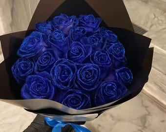 Custom 100 Eternal Rose Bouquets for Any Occasion! Glitter, LED Lights ...