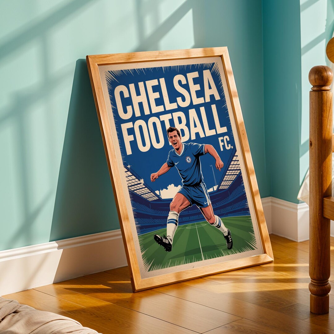 Chelsea Football Stadium Poster: Retro Sports Art Print - Etsy
