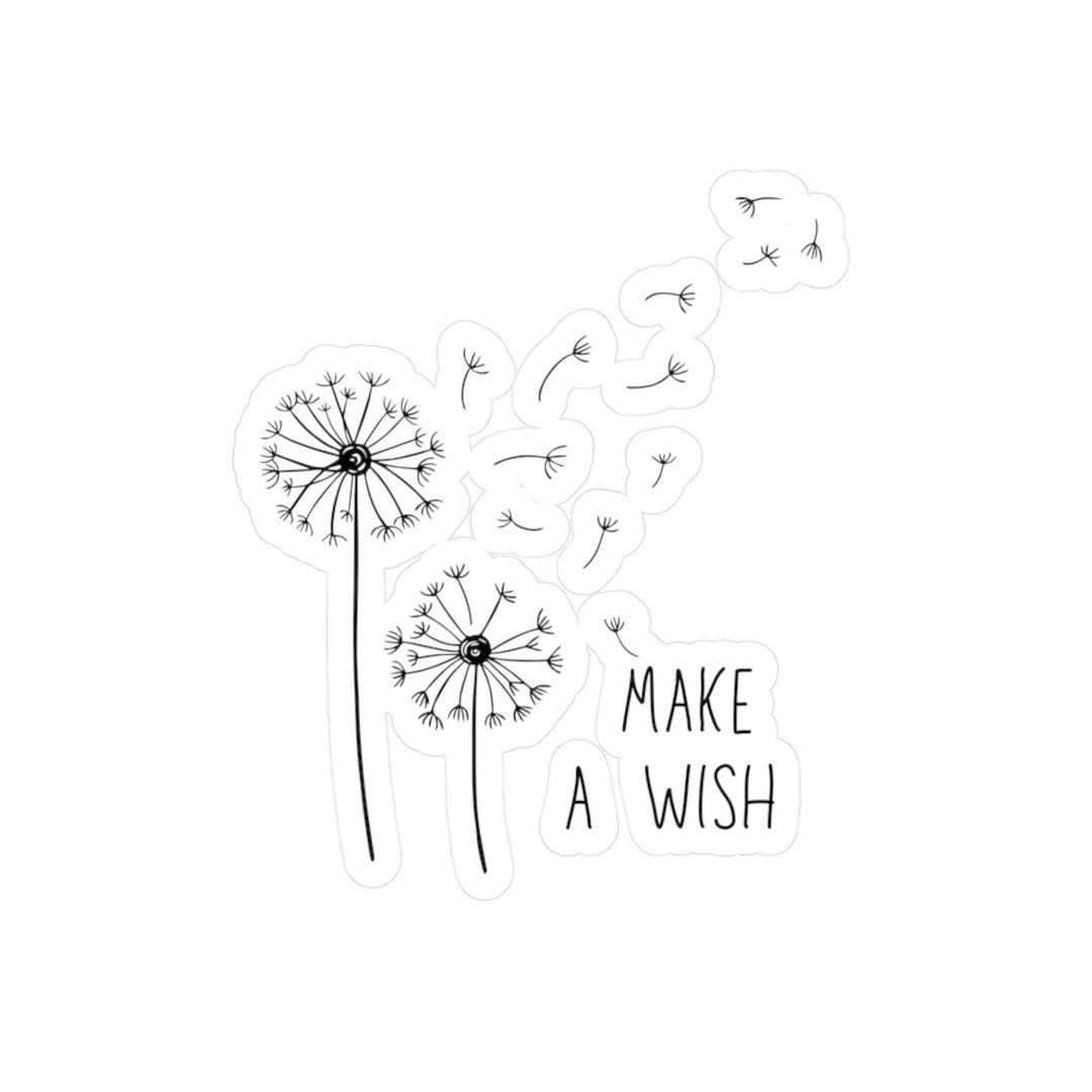 Dandelion Make A Wish Decal, Vinyl Sticker for Laptop, Tumbler, Car ...