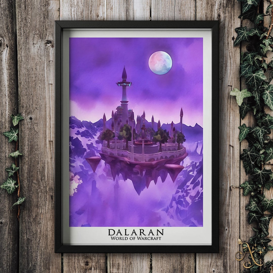 World of Warcraft Dalaran City Wall Art | Printed Poster | Wow Present | Warcraft Fan Art ...
