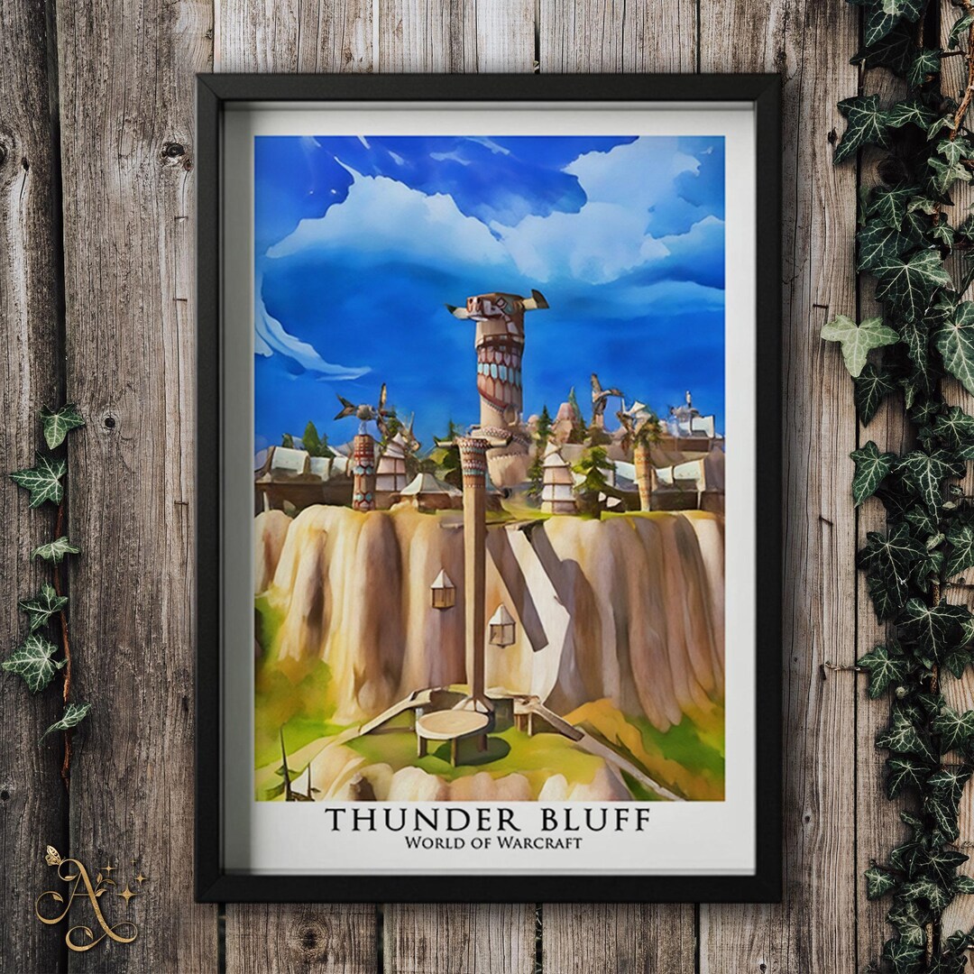 World of Warcraft Thunder Bluff Wall Art | Printed Poster | Wow Present ...