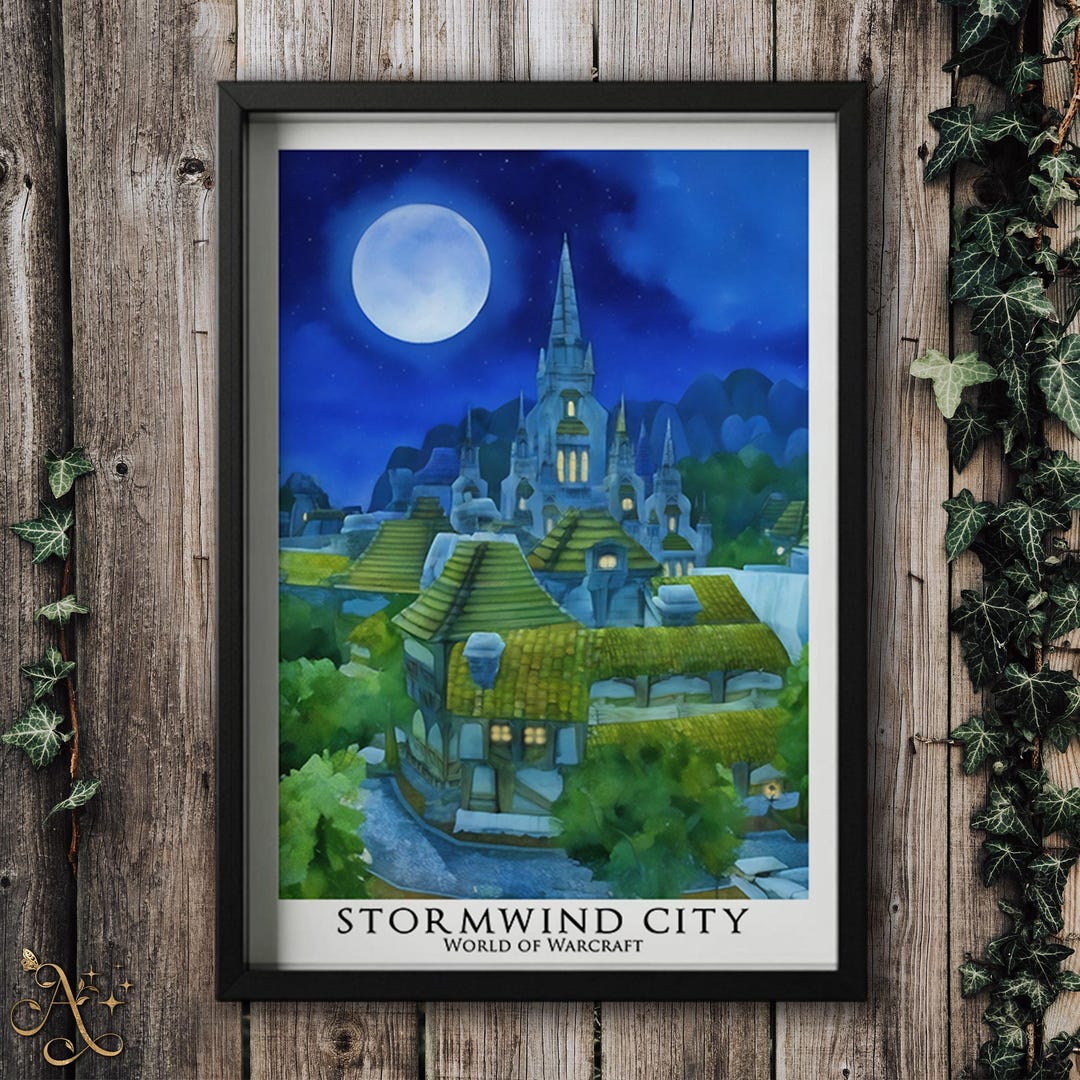 World of Warcraft Stormwind City Wall Art | Printed Poster | Wow ...
