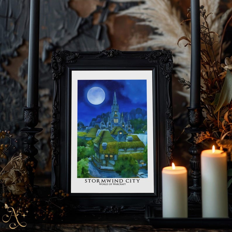World of Warcraft Stormwind City Wall Art | Printed Poster | Wow ...