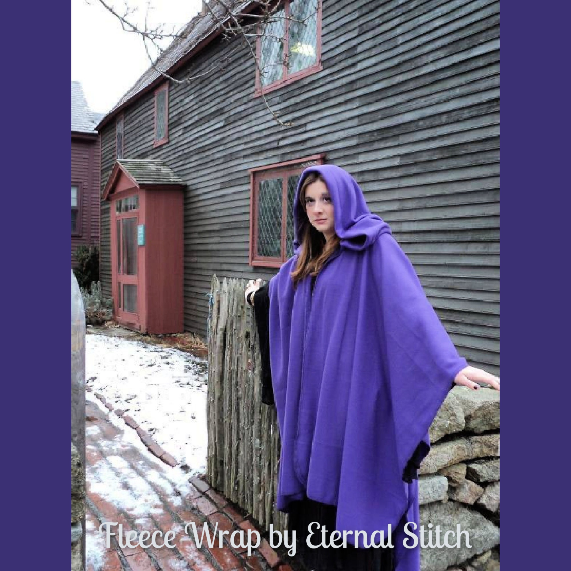 Fleece Wrap Cape Ruana, With Dramatic Hood - Etsy
