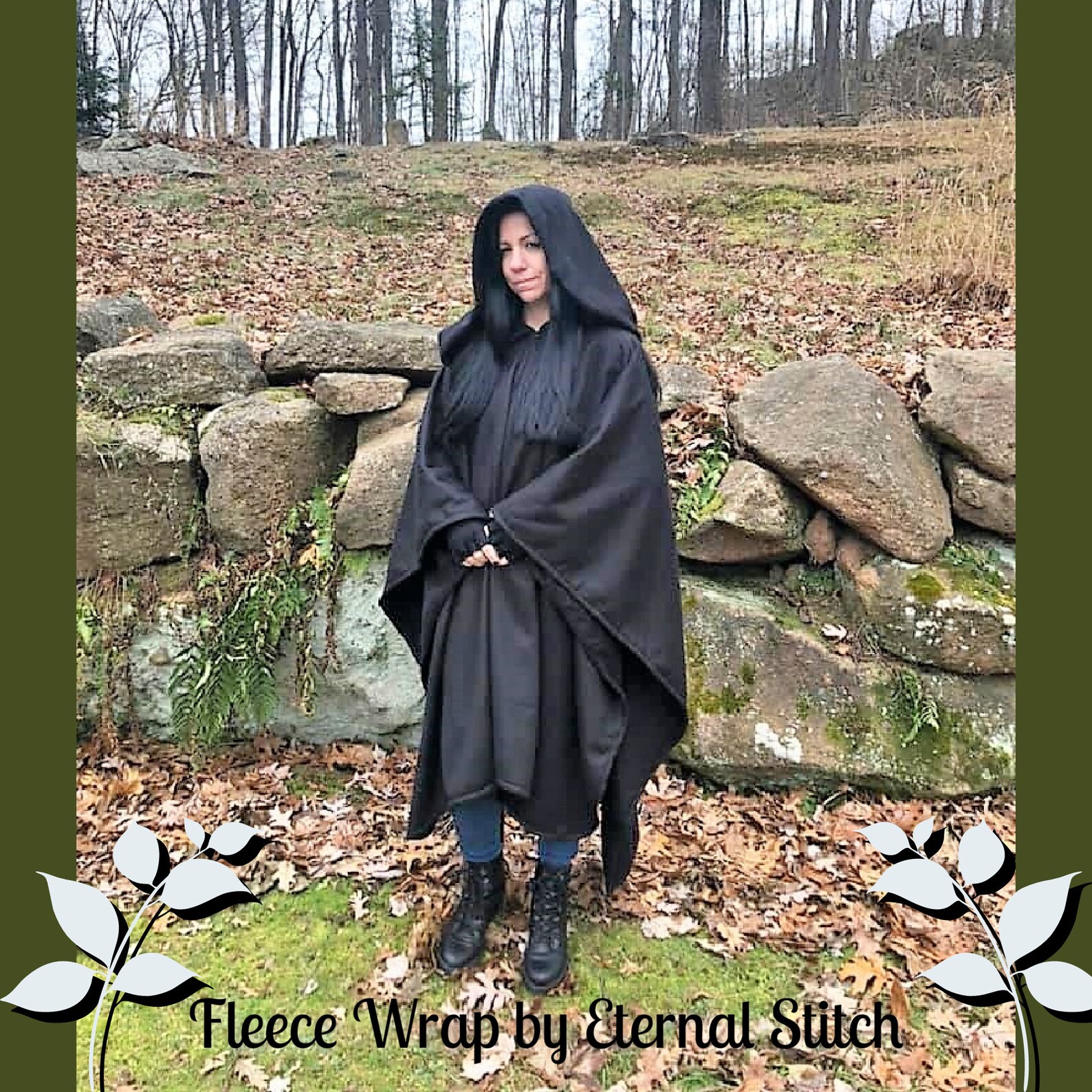 Fleece Wrap Cape Ruana, With Dramatic Hood - Etsy