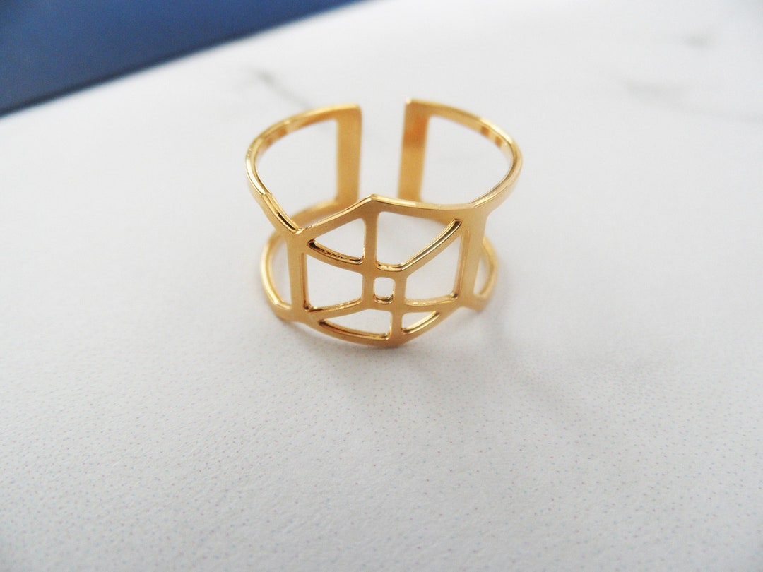 Cube Ring Cube Jewelry Geometric Ring Math Gifts for Her - Etsy