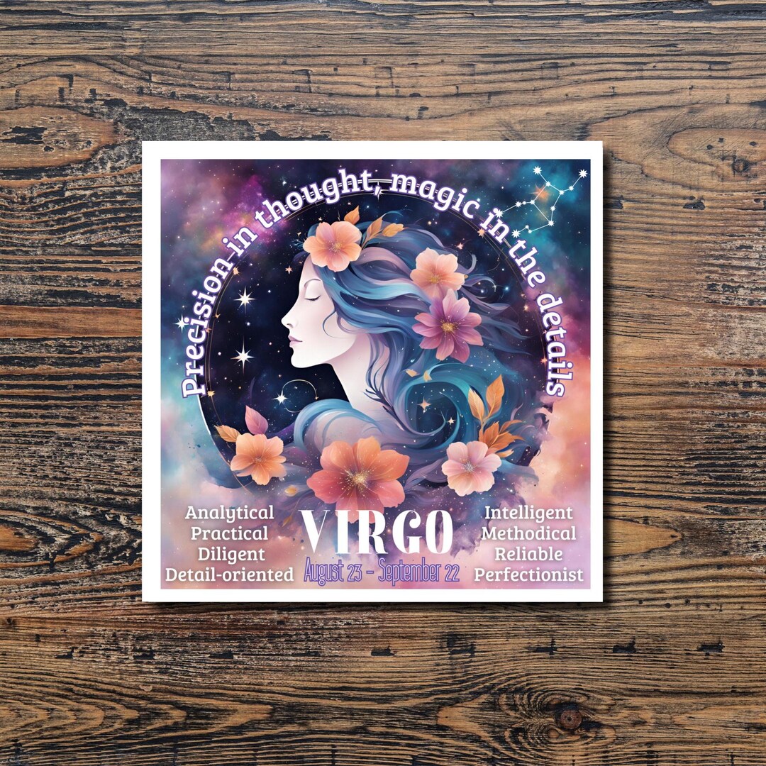 Virgo Zodiac Sign Sticker Astrology Gift for Virgo Lovers Horoscope ...