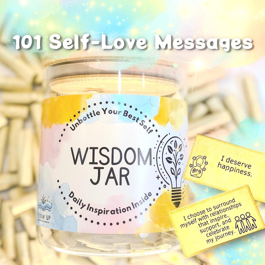 Affirmation Jar With 101 Positive Quotes for Mindfulness & Self-care ...