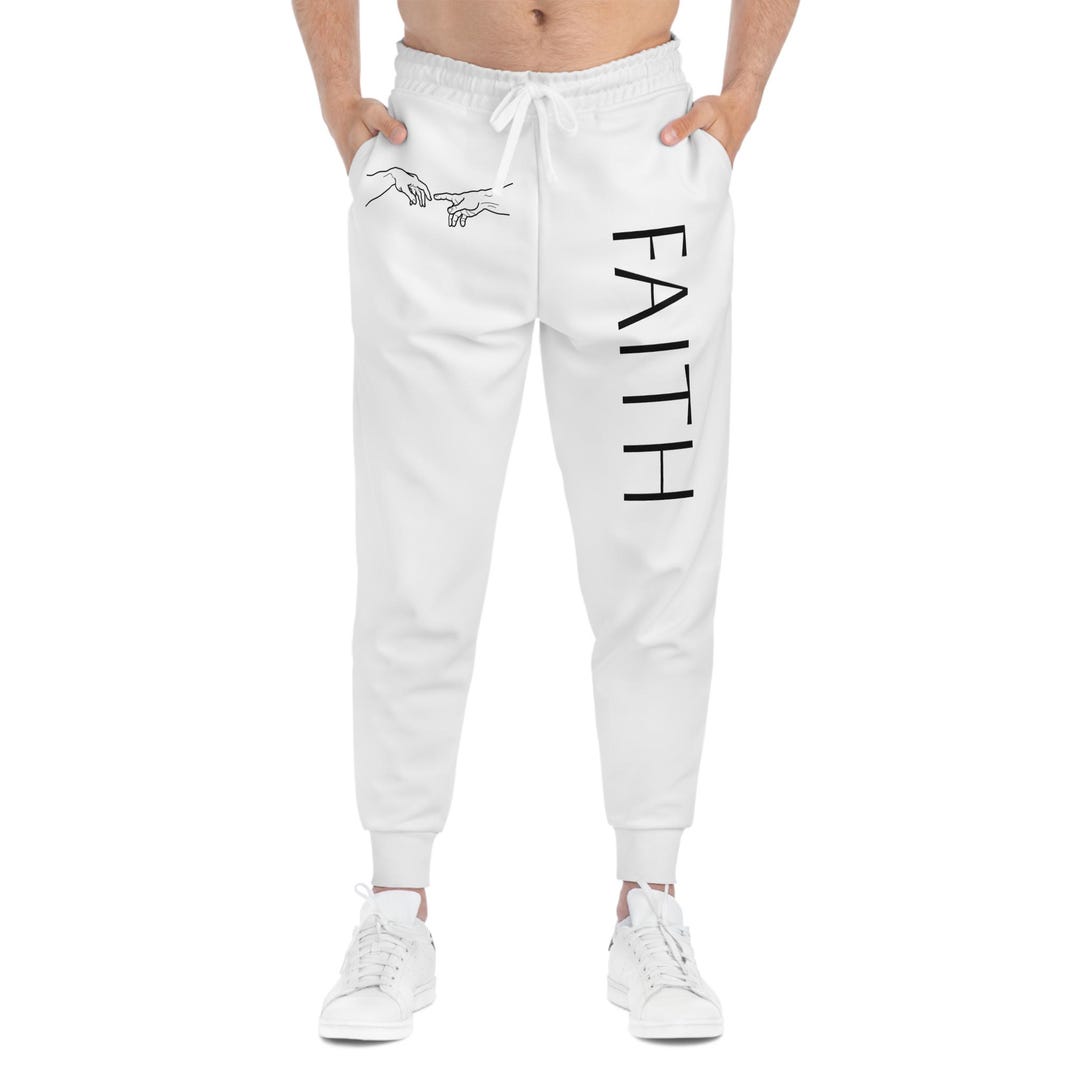 Men's Athletic Faith Joggers Inspirational Workout Pants Running ...