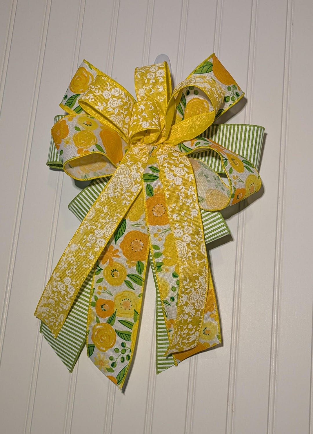 Traditional Springtime Bow, Spring Bow, Mailbox Bow, Lantern Bow, Door ...