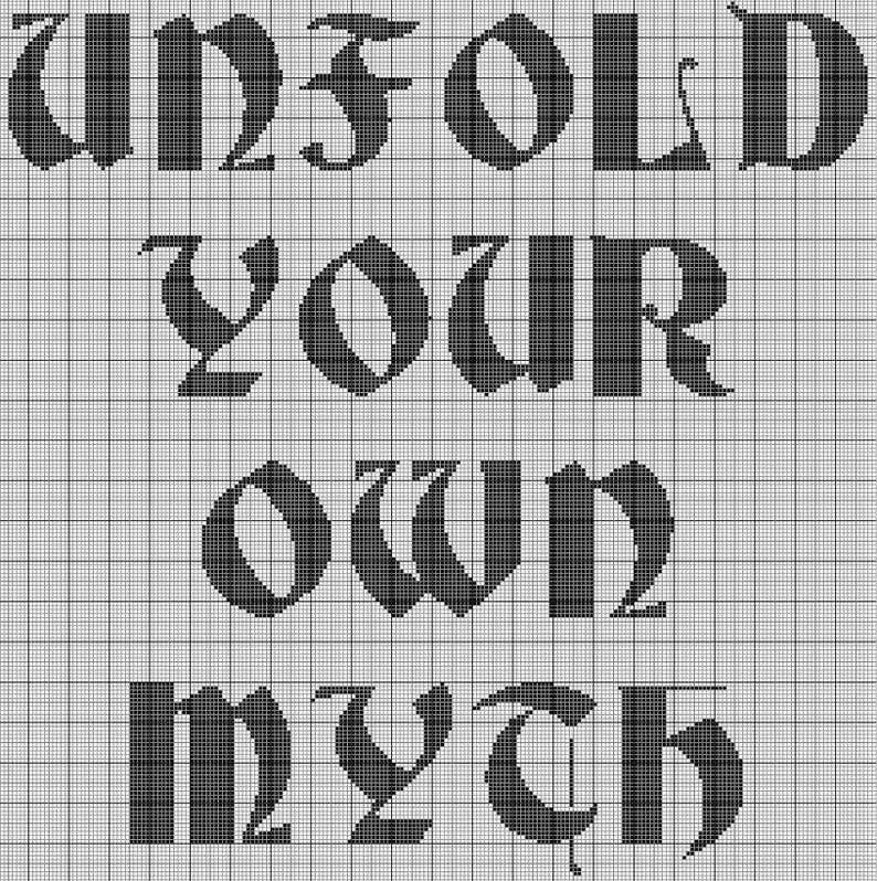 Rumi Unfold Your Own Myth Crochet Cross Stitch Tapestry PDF - Etsy ...