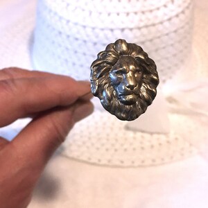 HATPIN With Old Brass VICTORIAN LION Head - Art Deco - 8 Inch Hat Pin ...