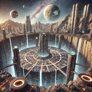 Celestial & Galactic Cities Sci-fi Digital Art Bundle Ai-enhanced ...