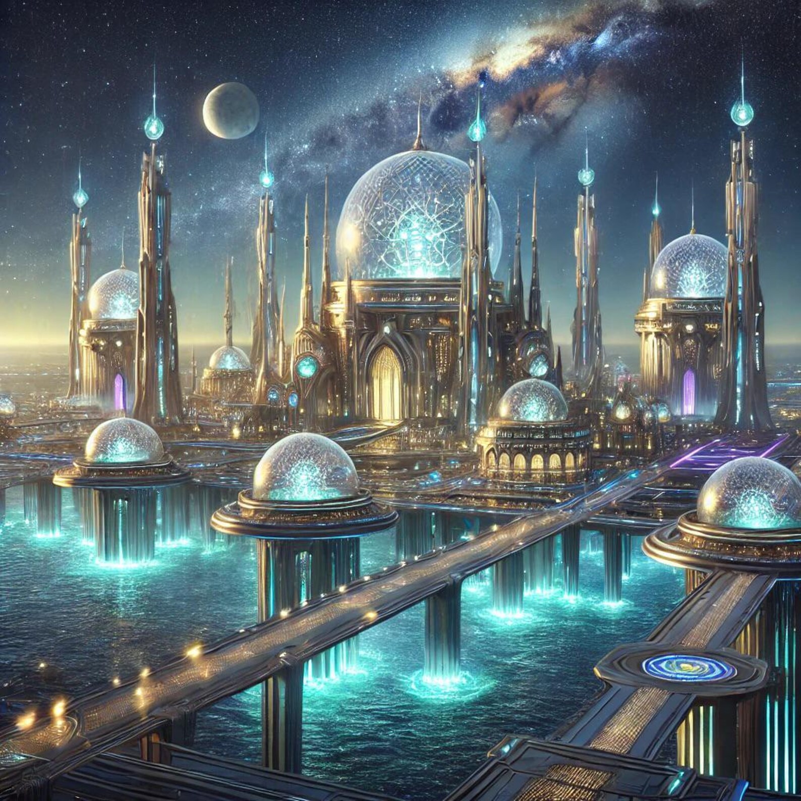Celestial & Galactic Cities Sci-fi Digital Art Bundle Ai-enhanced ...