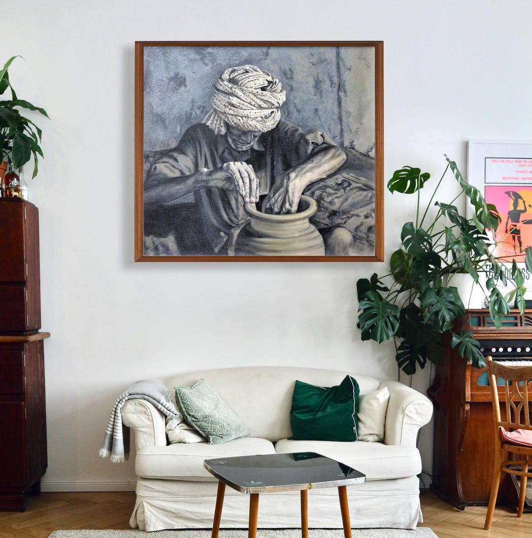 Rustic Artisan Wall Art | Cultural Village Life Painting | Handmade ...