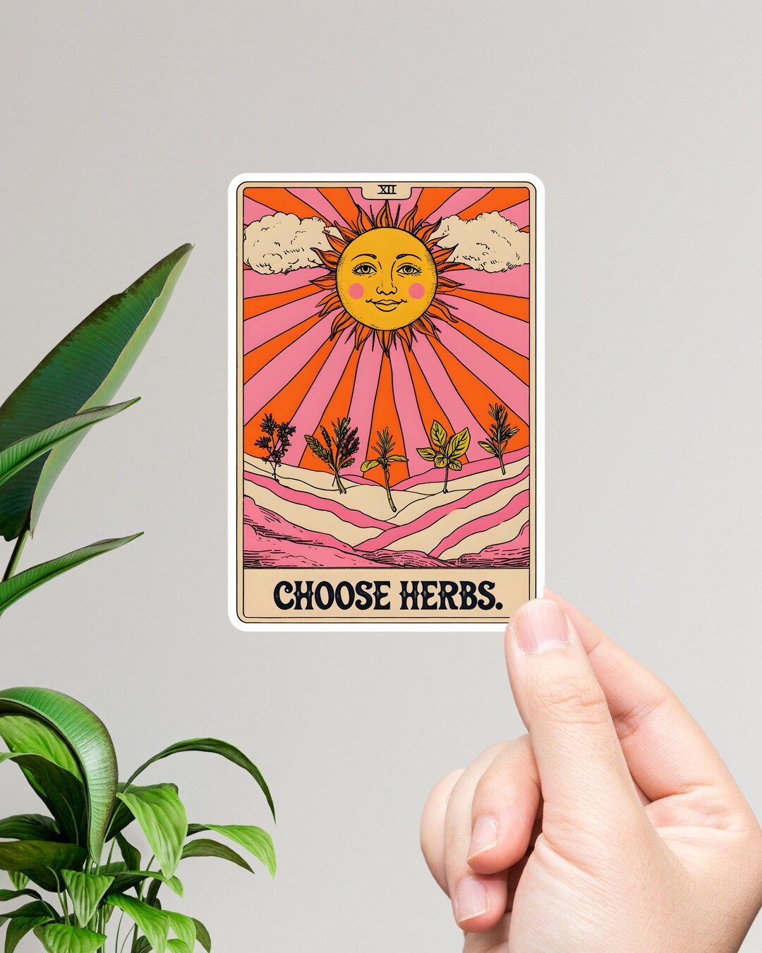 Choose Herbs Decal Pink - Vinyl Sticker for Plant Lovers, Apothecary ...