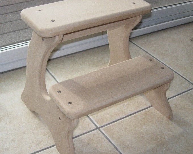 Unfinished, Step Stool, Furniture, Wooden, Wood, MDF, Children, Tip ...