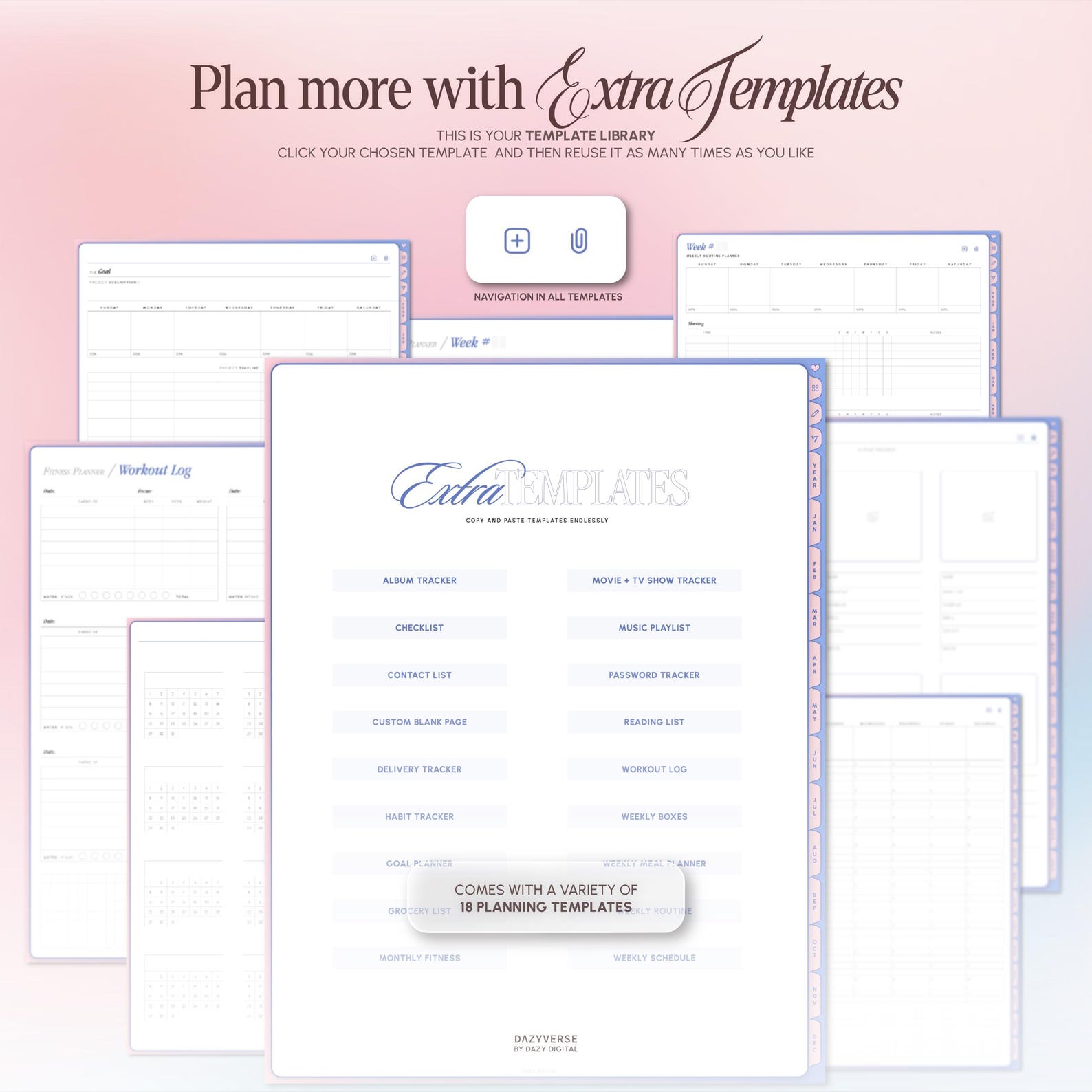 Undated KPOP Digital Planner for Goodnotes | Seventeen Planner, Cute ...